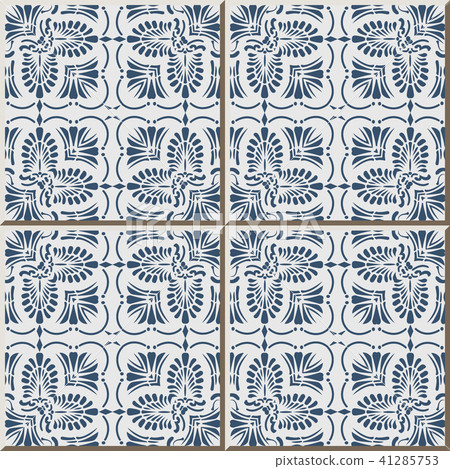 Ceramic tile vintage retro style pattern - Stock Illustration [41285753 ...