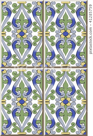 Ceramic tile vintage retro style pattern - Stock Illustration [41285759 ...