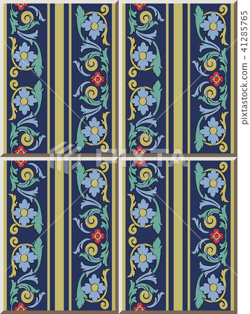 Ceramic tile vintage retro style pattern - Stock Illustration [41285765 ...