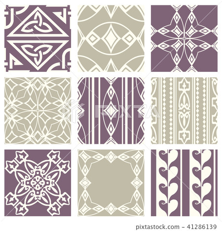 Classic vintage elegant violet seamless pattern - Stock Illustration ...