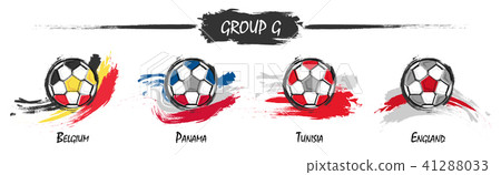 Set of football or soccer national team group G . - Stock Illustration ...
