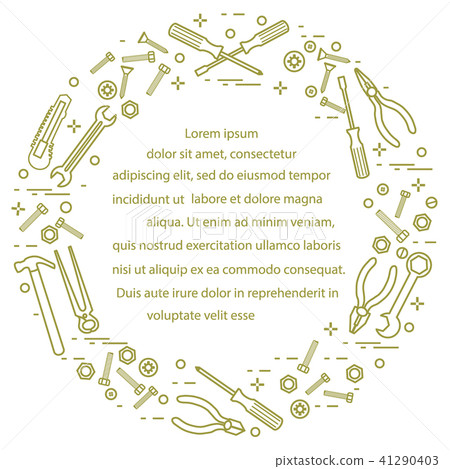 Variety tools for building, construction and home - Stock Illustration ...