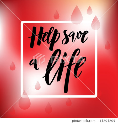 Lettering Help save a life typographic... - Stock Illustration ...