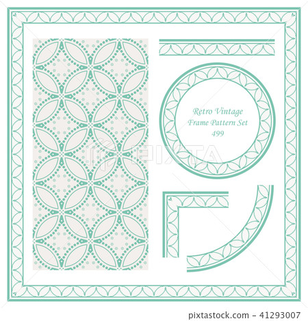 Vintage border seamless pattern background set - Stock Illustration ...
