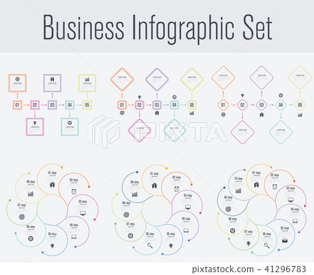 Set with infographics - Stock Illustration [41296783] - PIXTA