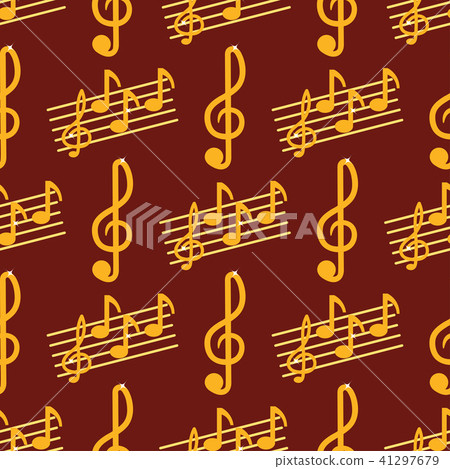 Vector music note melody symbols seamless... - Stock Illustration ...