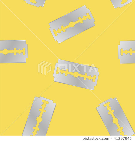 Double Edge Razor Blade Seamless Pattern - Stock Illustration [41297945 ...