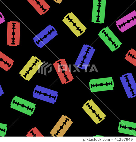 Double Edge Razor Blade Seamless Pattern - Stock Illustration [41297949 ...
