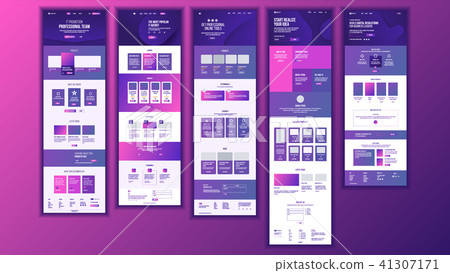 Main Web Page Design Vector. Website Business... - Stock Illustration ...