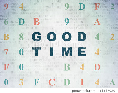 Time concept: Good Time on Digital Data Paper... - Stock Illustration ...
