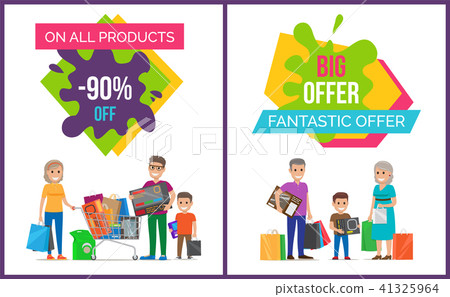 Big Offer on All Products Vector Illustration - Stock Illustration ...