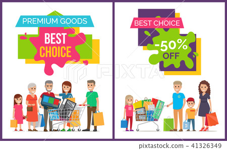Best Choice and Premium Goods Vector Illustration - Stock Illustration ...