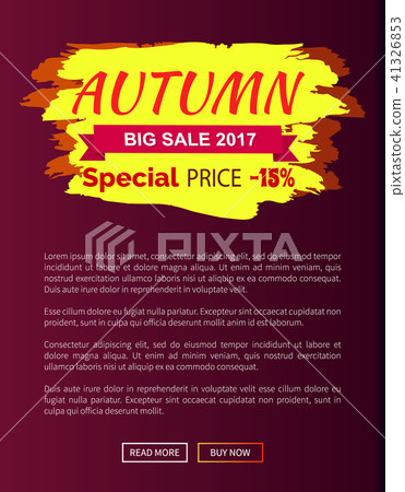 Special Price Autumn Sale - 15 Advert Promo Poster-插圖素材 [41326853 ...