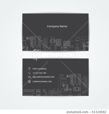 Engineering business card. Engineering... - Stock Illustration ...