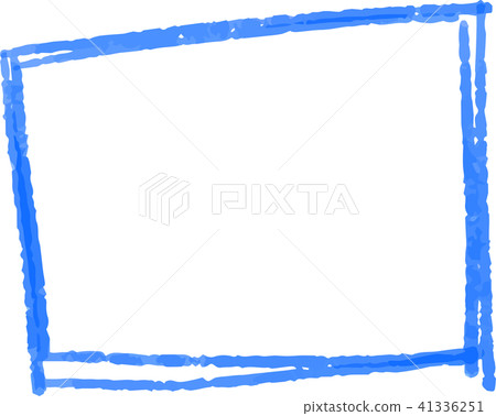 Blue Doodle Pencil Square - Stock Illustration [41336251] - PIXTA