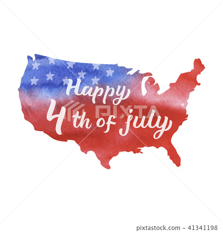 Happy 4th of july lettering - Stock Illustration [41341198] - PIXTA