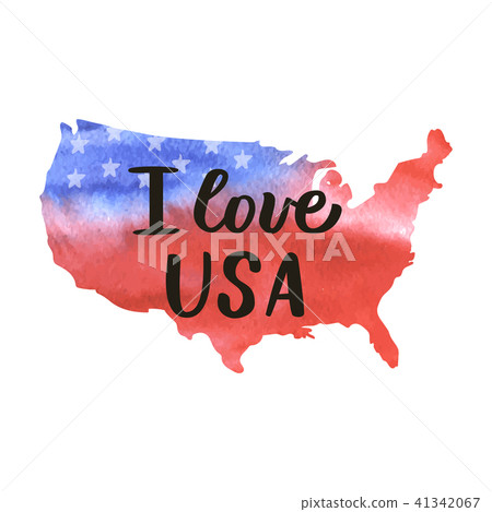 I love USA lettering - Stock Illustration [41342067] - PIXTA