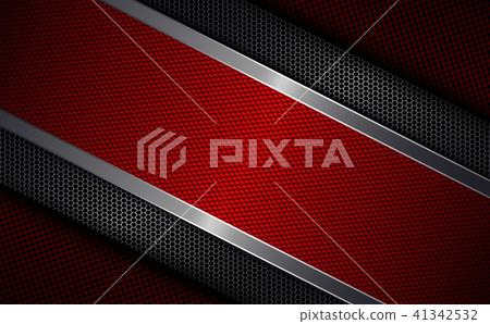 Geometric red design with metal grille and red... - Stock Illustration ...