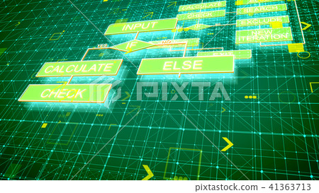 Abstract algorithms backdrop with green charts - Stock Illustration ...