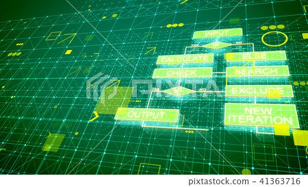 Algorithms backdrop with charts put aslant - Stock Illustration ...