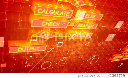 Algorithms background with golden charts - Stock Illustration [41363719 ...