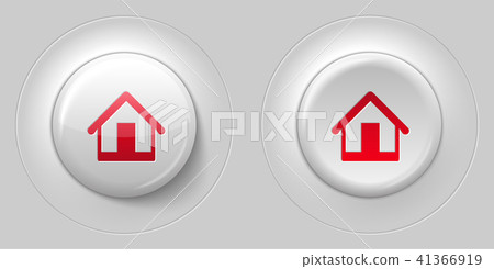 big white glossy home button - Stock Illustration [41366919] - PIXTA