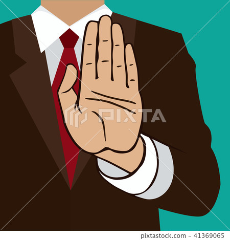 Hand sign wait - Stock Illustration [41369065] - PIXTA