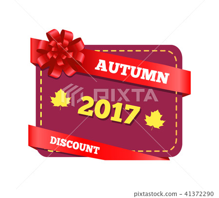 Autumn 2017 Sticker and Icons Vector Illustration - Stock Illustration ...