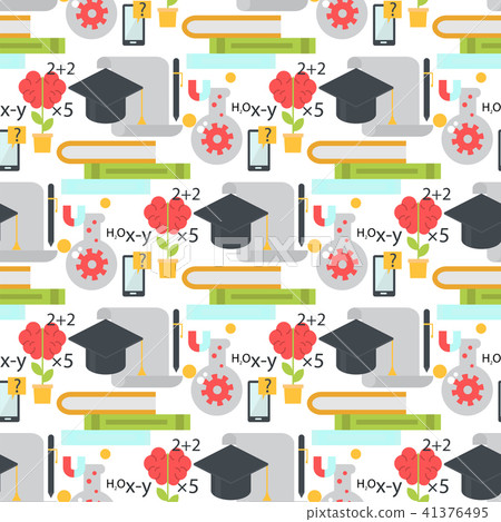 Distant learning seamless pattern background... - Stock Illustration [41376495] - PIXTA