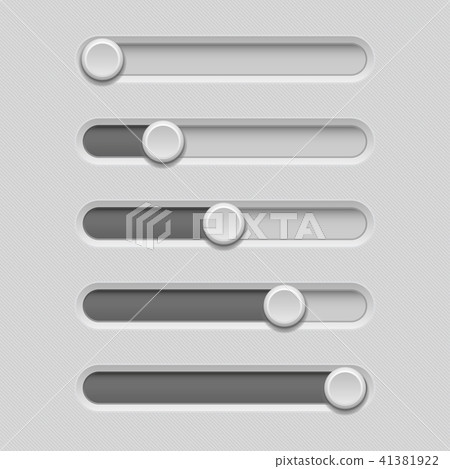 Slider bars. Gray volume level console - Stock Illustration [41381922 ...