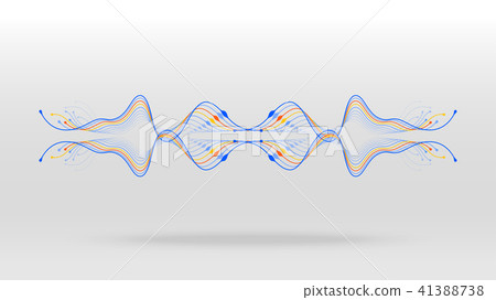 colorful elements sound wave - Stock Illustration [41388738] - PIXTA