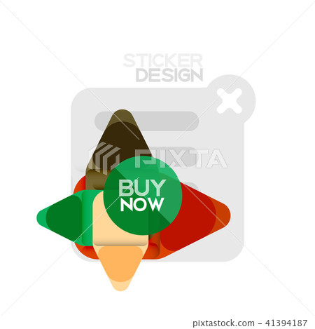 Flat design triangle arrow shape geometric...-插圖素材 [41394187] - PIXTA圖庫