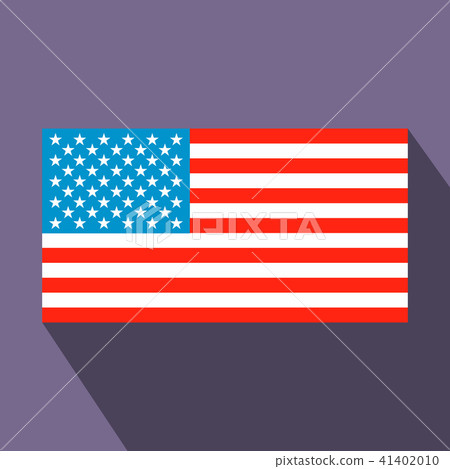 USA flag flat icon - Stock Illustration [41402010] - PIXTA