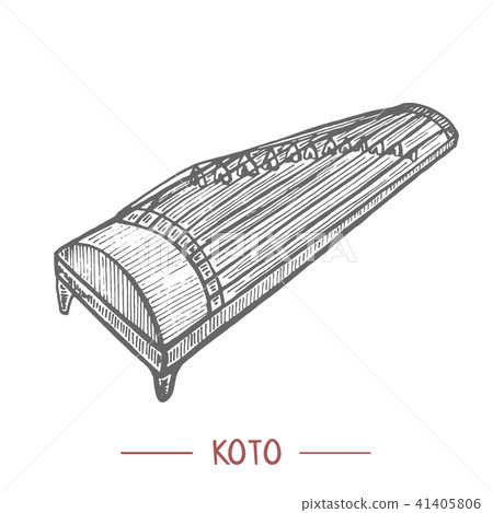 Koto in Hand-Drawn Style - Stock Illustration [41405806] - PIXTA