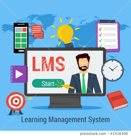 Vector Flat Blue Concept of LMS - Stock Illustration [41416306] - PIXTA