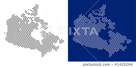 Dot Canada Map - Stock Illustration [41420264] - PIXTA