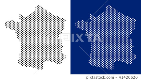 Dot France Map - Stock Illustration [41420620] - PIXTA