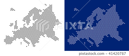 Dot Europe Map - Stock Illustration [41420787] - PIXTA