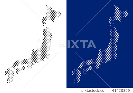 Dot Japan Map - Stock Illustration [41420869] - PIXTA