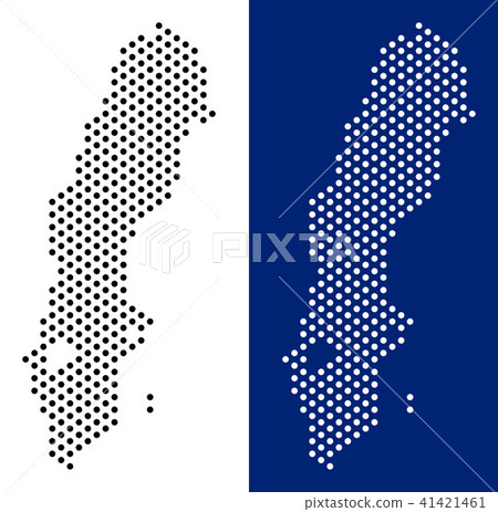 Dot Sweden Map-插圖素材 [41421461] - PIXTA圖庫