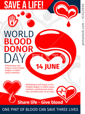 Donate Blood and Save Life medical banner design - Stock Illustration ...
