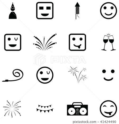 fun icon set - Stock Illustration [41424490] - PIXTA