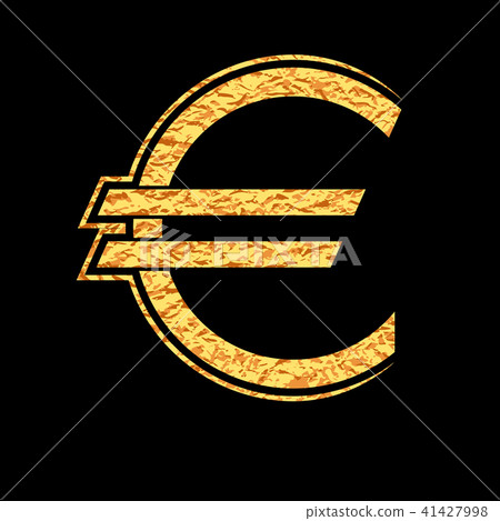 The gold euro. Money symbol. Vector graphic design - Stock Illustration ...