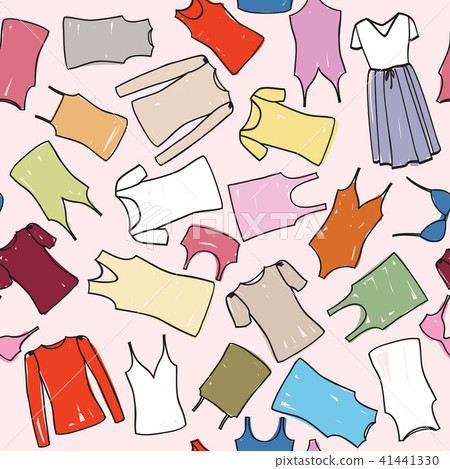 Fashion cloth tile pattern Women underwear dress - Stock Illustration ...