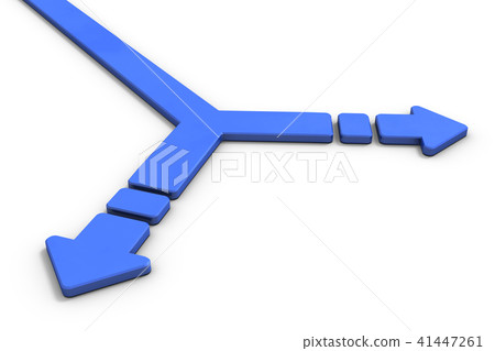Abstract 3DCG illustration showing branch points - Stock Illustration ...