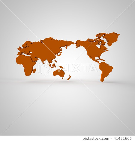 3D, global, world map - Stock Illustration [41451665] - PIXTA