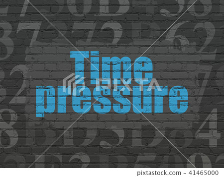 Time concept: Time Pressure on wall background - Stock Illustration ...