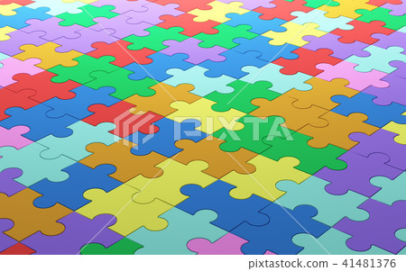 Colorful jigsaw puzzle pattern texture background - Stock Illustration ...