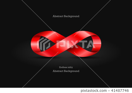 Luxurious Red endless infinity sign symbol icon - Stock Illustration ...