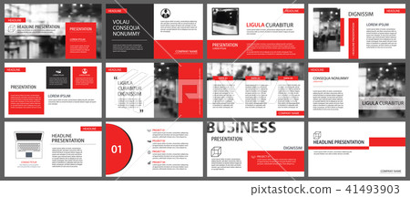 Red and white for slide presentation on background - Stock Illustration ...